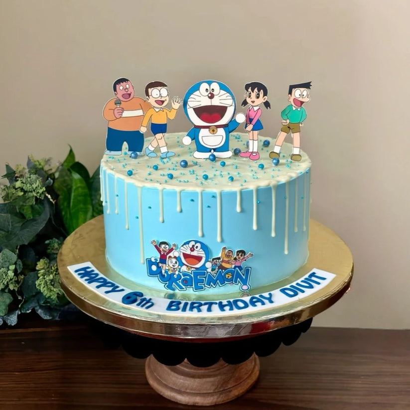 Doremon theme cake for kids birthday – Cruffin India