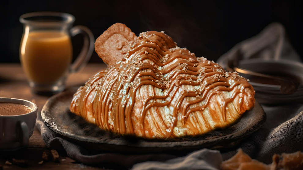 Lotus Biscoff Croissant (Pack of 2) – Cruffin India